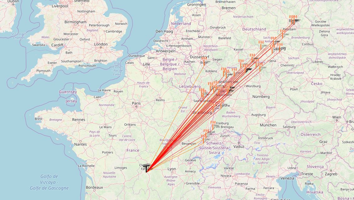 Nouveau record de réception DAB+ 1064 km